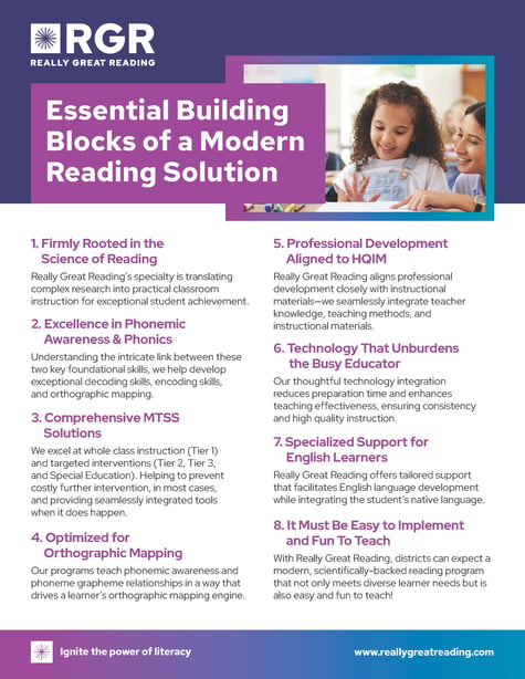 Essential Building Blocks of a Modern Reading Solution Form