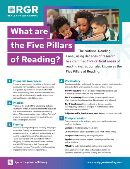 Five Pillars of Reading Form